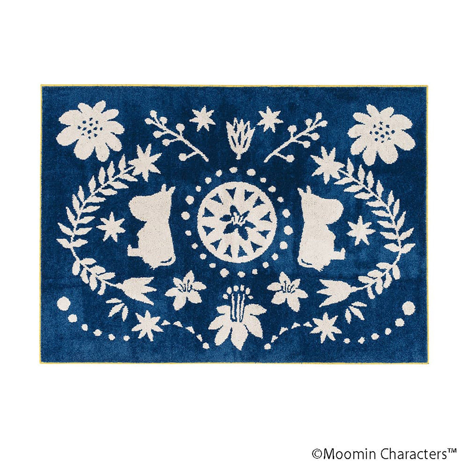 FOLK LINE RUG / フォーク ライン ラグ (#38 ネイビー)｜株式会社スミノエ インテリア プロダクツ（SUMINOE Interior Products）
